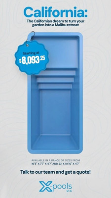 FIBERGLASS X POOLS - MODEL CALIFORNIA -POOLS STARTING AT JUST $8,093.25 ...