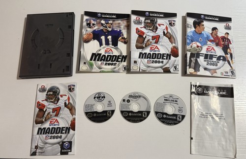 Nintendo GameCube Madden 2002, Madden 2004, FIFA 2005 Cover Art and ...