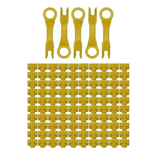 net-Lock Locking RJ45 Port/Dust Blocker with Color Coded Keys, Yellow ...