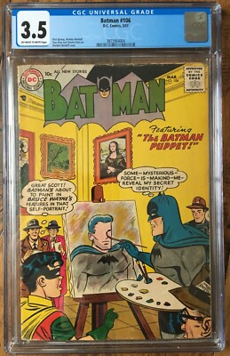 Batman #106 (1957) CGC 3.5 -- O/w to white pages; Moldoff identity ...