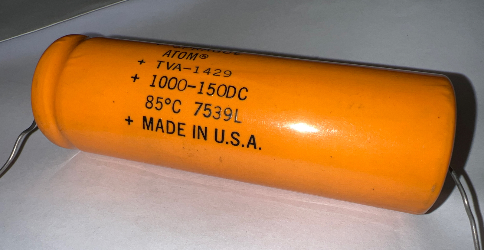 SPRAGUE ATOM TVA-1429 Capacitor 1000uf 150V For Tube Amp Made in USA ...