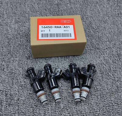 OEM 4PCS FUEL INJECTORS FOR 16450-RAA-A01 ELEMENT ACCORD CR-V 2.4L RSX ...