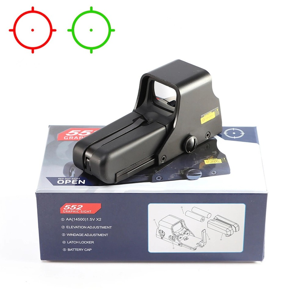 552 553 Red Green Dot Holographic Reflex Sight Scope Hunting Tactical ...
