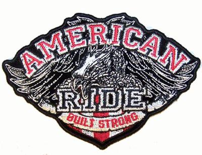 AMERICAN RIDE EMBROIDERED PATCH P5410 iron on sew biker JACKET patches ...