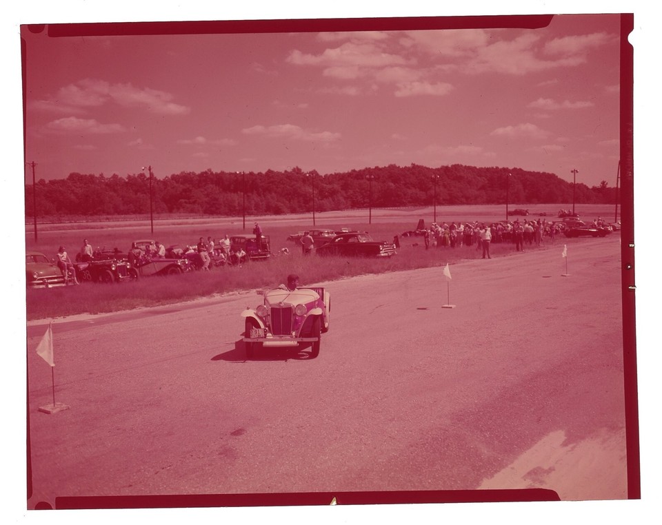 KF11-753 1951 NASCAR AUTO RACING THOMPSON CT TRACK ORIG 4"X5" COLOR ...