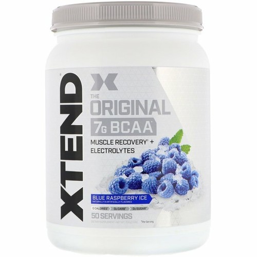 Scivation Xtend Original 7G BCAA Blue Raspberry Ice Powder- 50 Servings ...