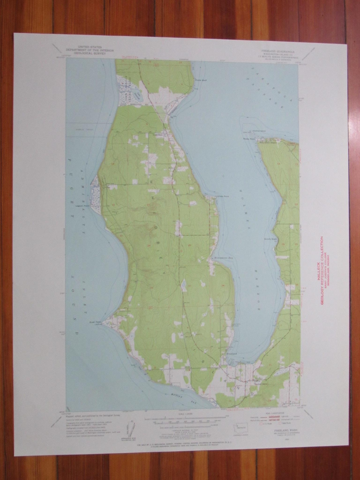 Freeland Washington 1955 Original Vintage USGS Topo Map | eBay