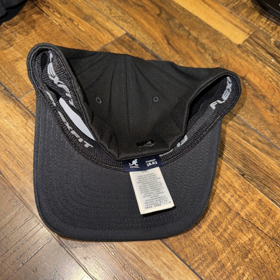KANGOL Logo Wool FlexFit Fitted Baseball Cap L-XL-black | eBay