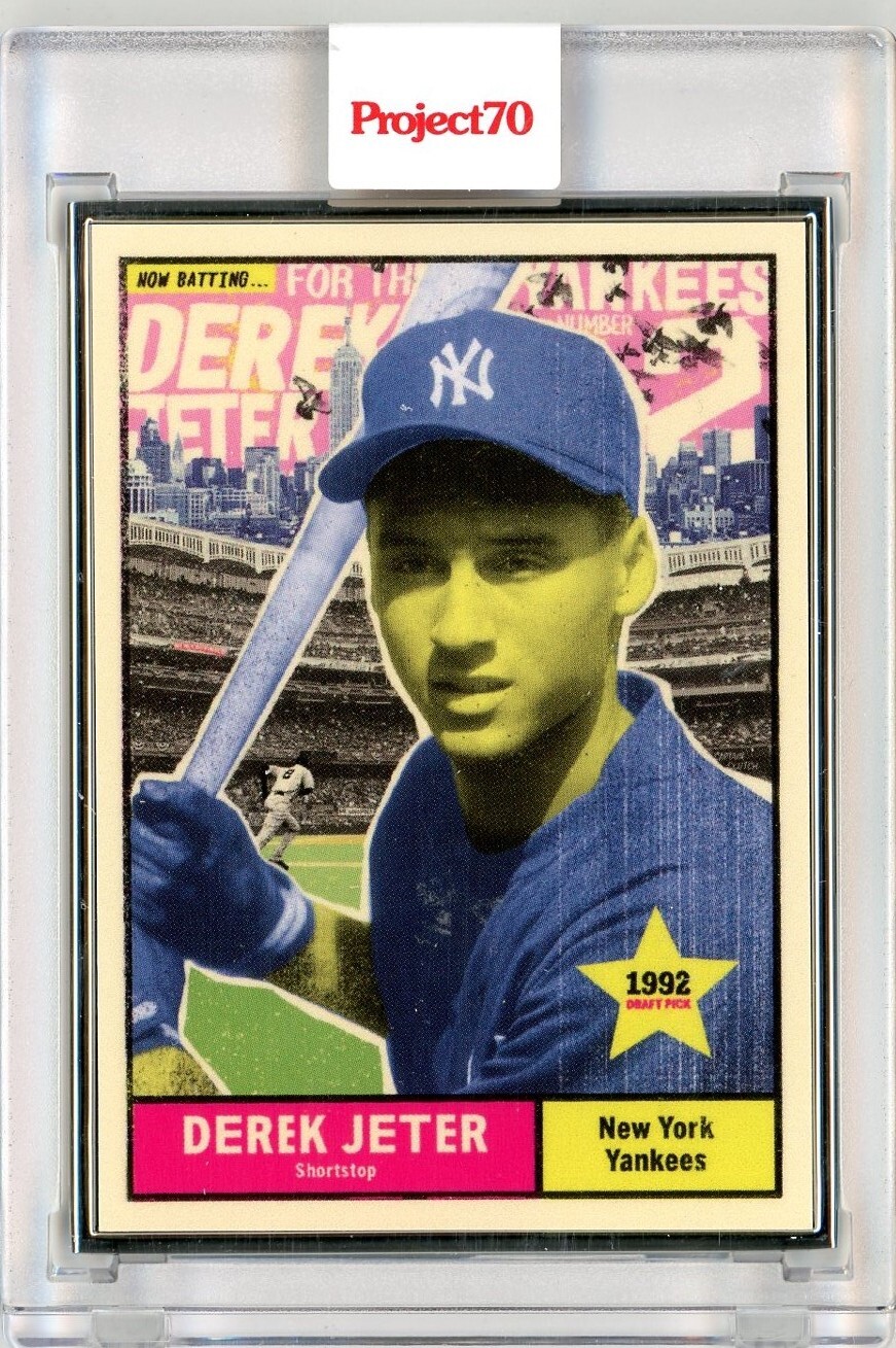 TOPPS PROJECT 70 DEREK JETER BY NEW YORK NICO AP 1/51 SILVER FRAME #9 ...