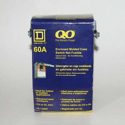 Square D 60A Enclosed Molded Case Switch QO200TR | eBay