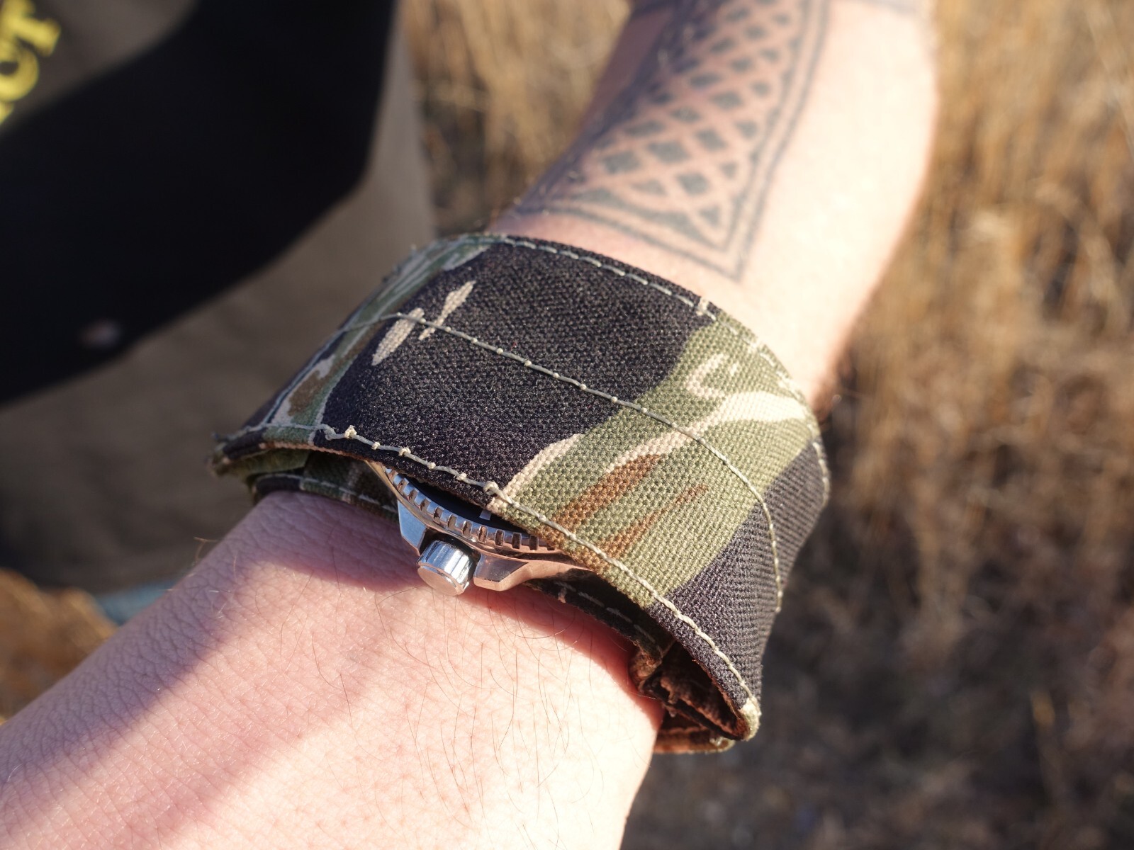 Tactical Tiger Stripe Camo Rigger Style Cuff Watch Band Universal ...