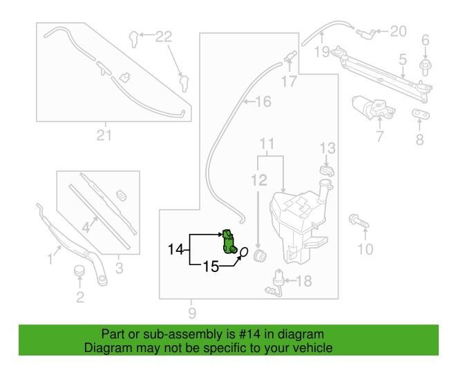 ⭐DENSO⭐ Washer Pump w/ Grommet for 2013-2017 HYUNDAI KIA OEM 98510 ...