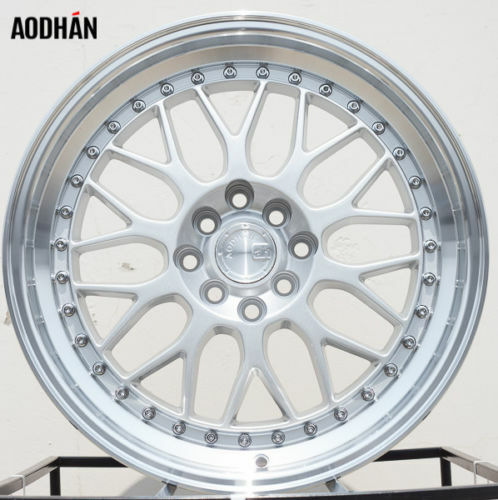 Aodhan AH02 17x8 +35 4x100 4x114.3 Silver Miata XB Accord Mini Cooper ...