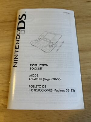 Nintendo DS Gaming Instruction Booklet C/NTR-USA 2004 English Spanish ...