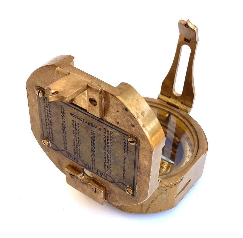 Stanley London Natural Sine Nautical Brass Surveying Sighting Survival ...