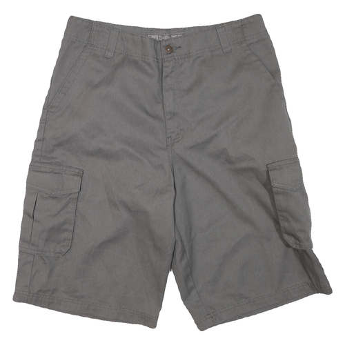 DICKIES Mens Grey Cargo Shorts L W36 Durable Workwear Pockets Polyester ...