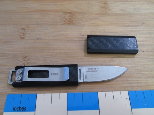 Black CRKT 2425 Scribe D2 Fixed Blade Knife W/Sheath | eBay