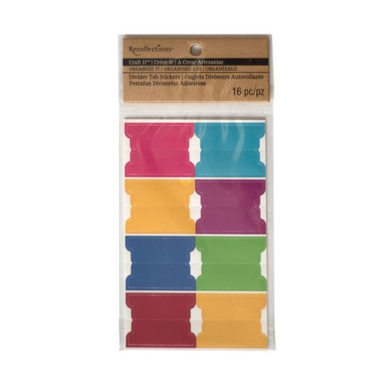 RECOLLECTIONS Craft-It ORGANIZE IT Divider Tab Stickers - 16 ct | eBay