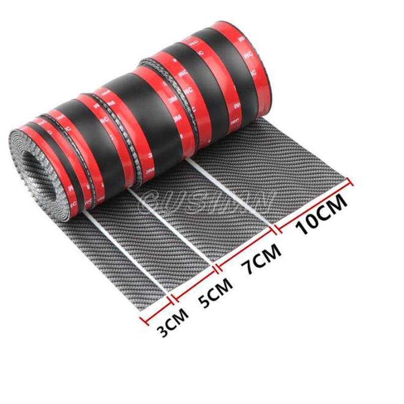 Accessories Carbon Fiber Vinyl Car Door Sill Scuff Cover Plate Sticker ...