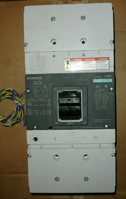 Siemens HMX3B800 800 Amp 480V 65KA 3 Pole Circuit Breaker for sale ...