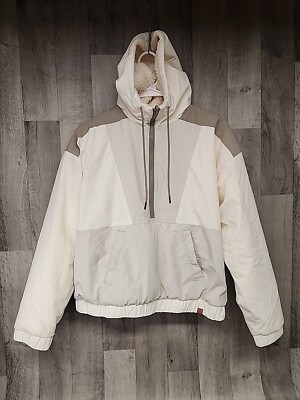 Alpine Design Jacket Women's XS Hooded Fleece Lined 1/4 Coat - Cream ...