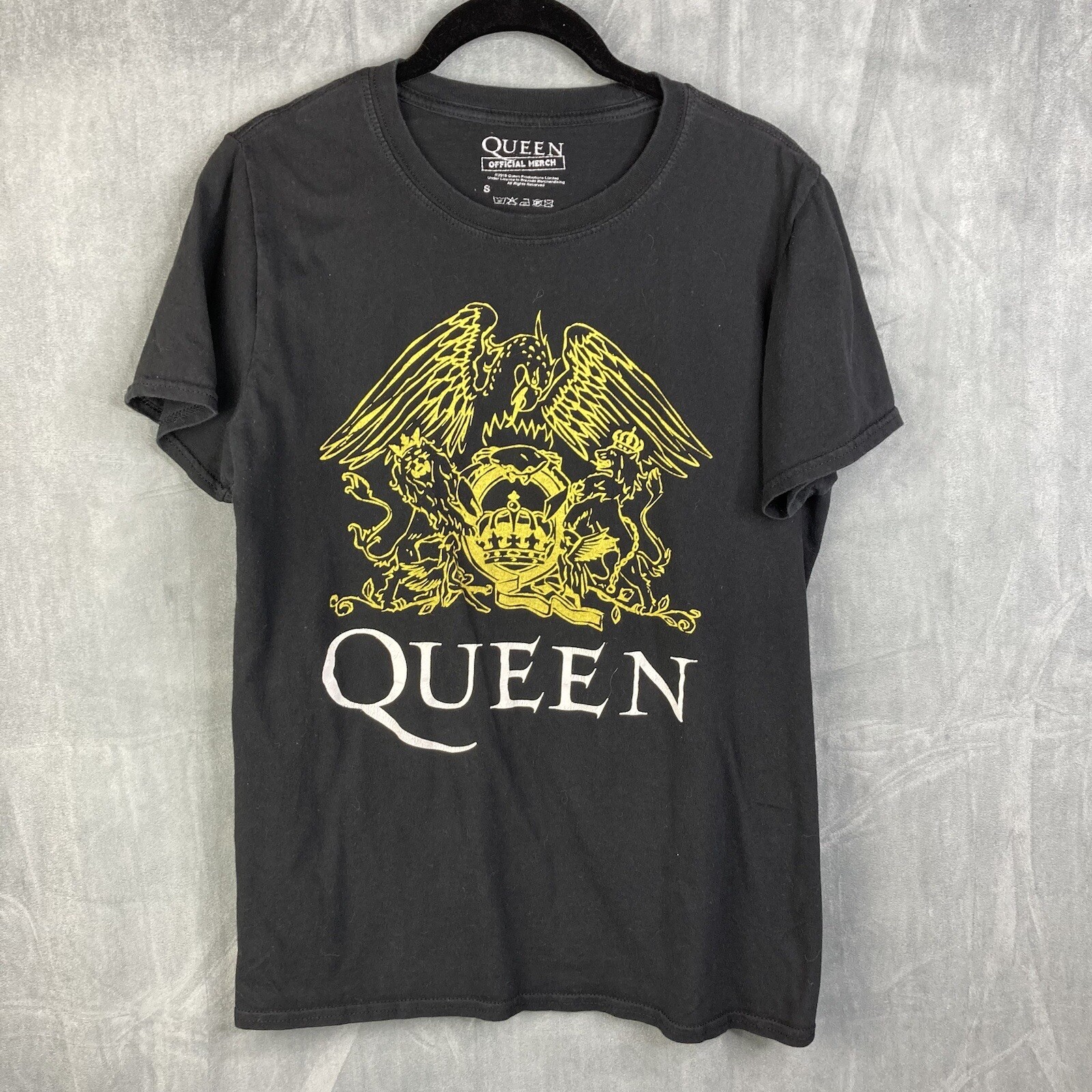 Officially Licensed Queen Gold Foil Crest Print Logo … - Gem