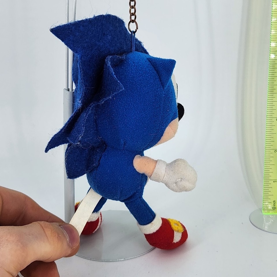 Sonic The Hedgehog Plush K.O TAIWAN VINTAGE 1990'S Keychain 6" CUTE ...