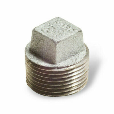 1" inch Galvanized Plug Maleable IPS Threaded Fitting | eBay