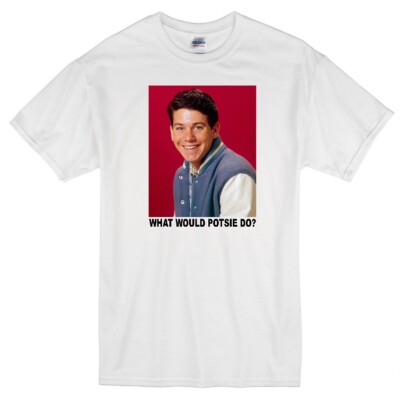 POTSIE WEBER WWD? HAPPY DAYS ANSON WILLIAMS RETRO TV WHITE T-SHIRT | eBay