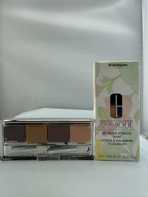 Clinique All About Shadow Quad 03 Morning Java, 4.8g, 4-Color Eyeshadow ...