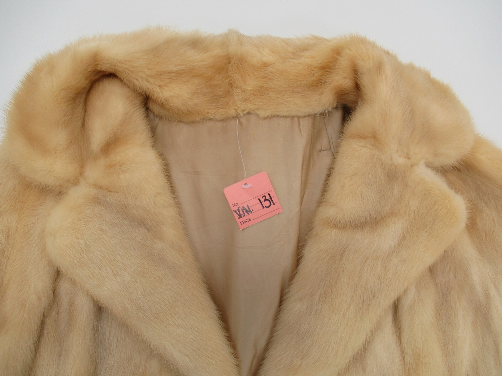 Fur Coat Tourmaline EMBA Natural Pale Beige Mink Women's #VIN131 | eBay