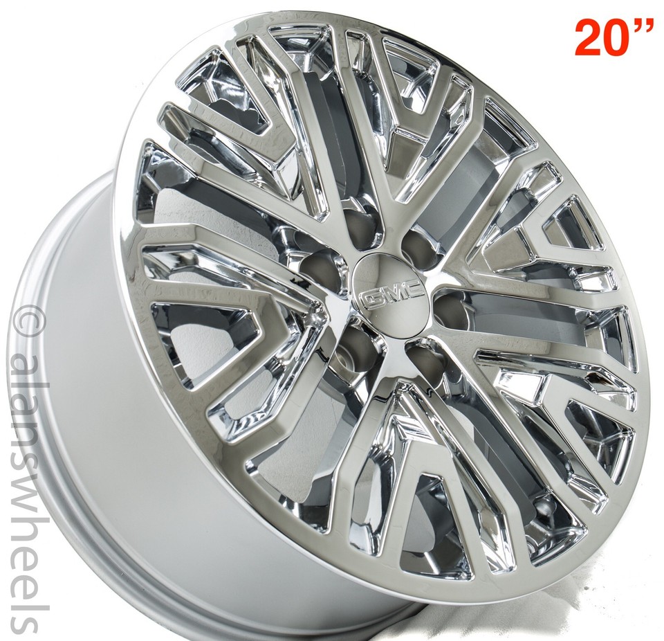 4 NEW GMC Sierra Yukon Denali Chrome 20” Replica Wheels Rims 5906 | eBay