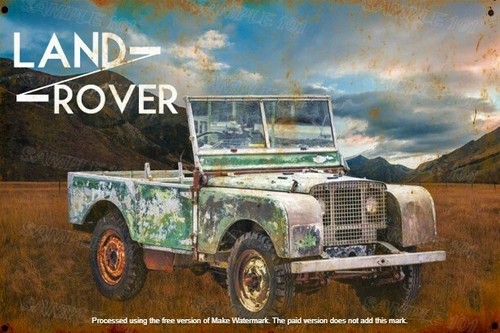 OLD LAND ROVER Retro Vintage Look Man Cave Garage Reproduction Tin ...