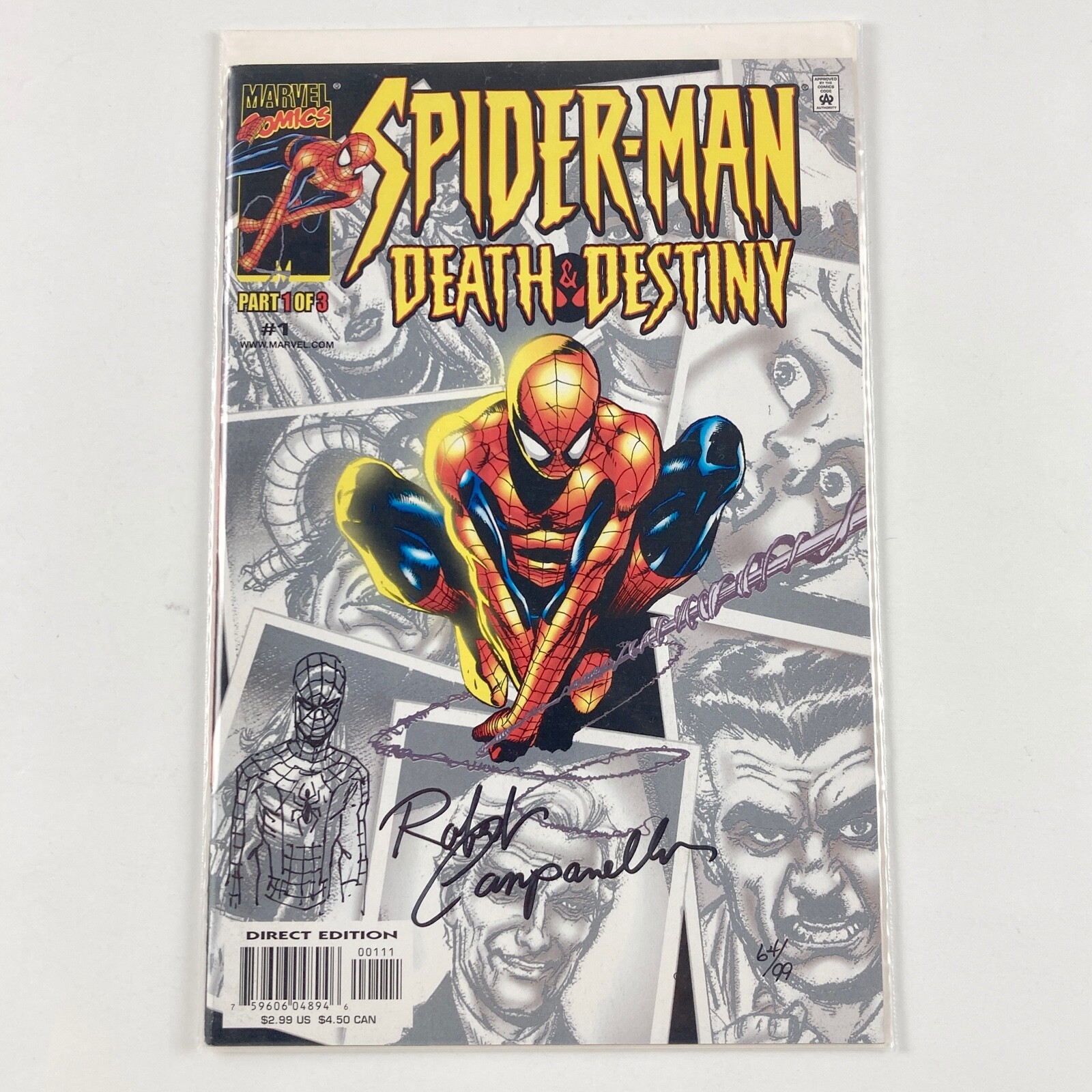 Spider-man Death & Destiny #1 Comic Robert Campanella Signed Dynamic ...