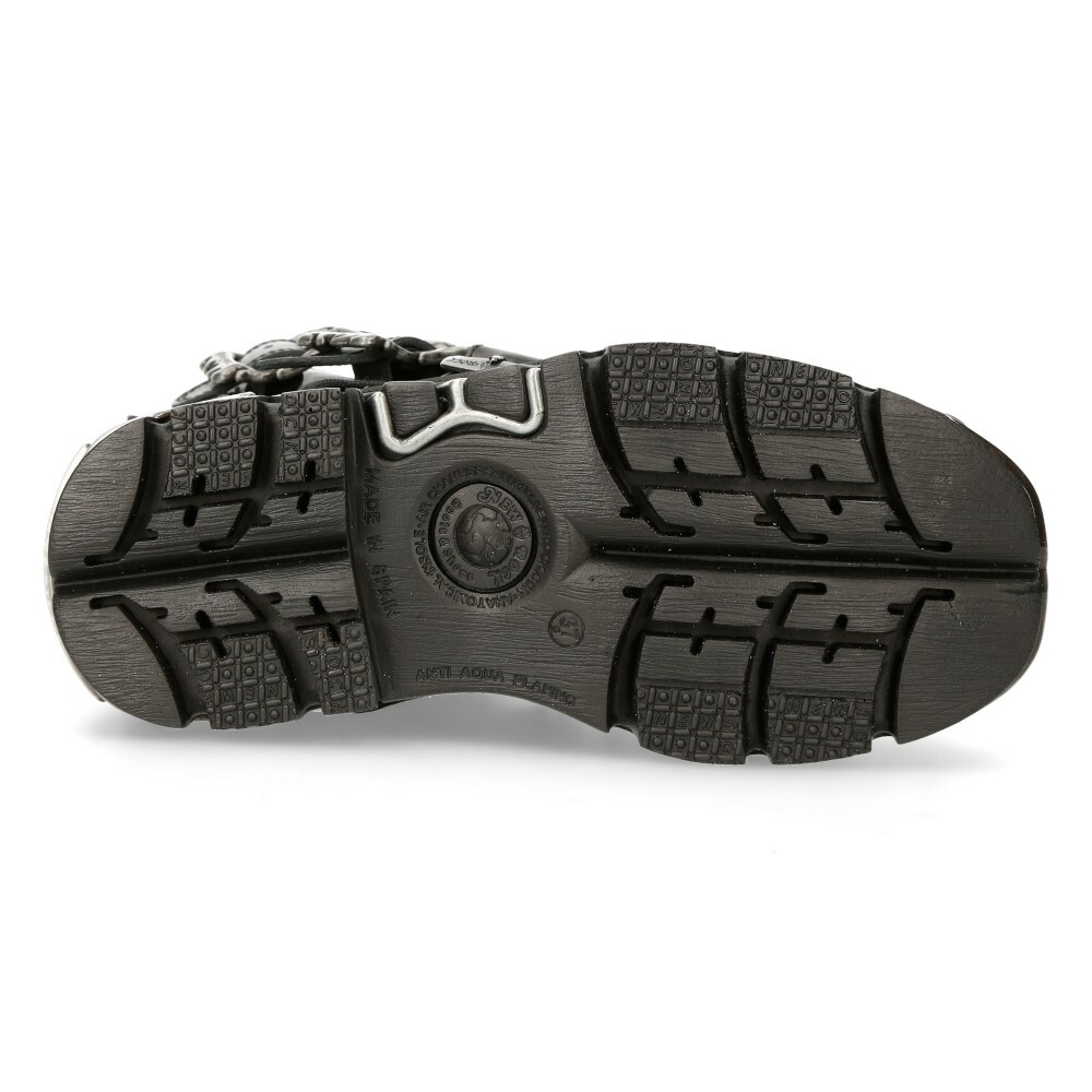 NEW ROCK 407-S1 Silver Cross BOOTS Black Leather Gothic Punk Biker ...