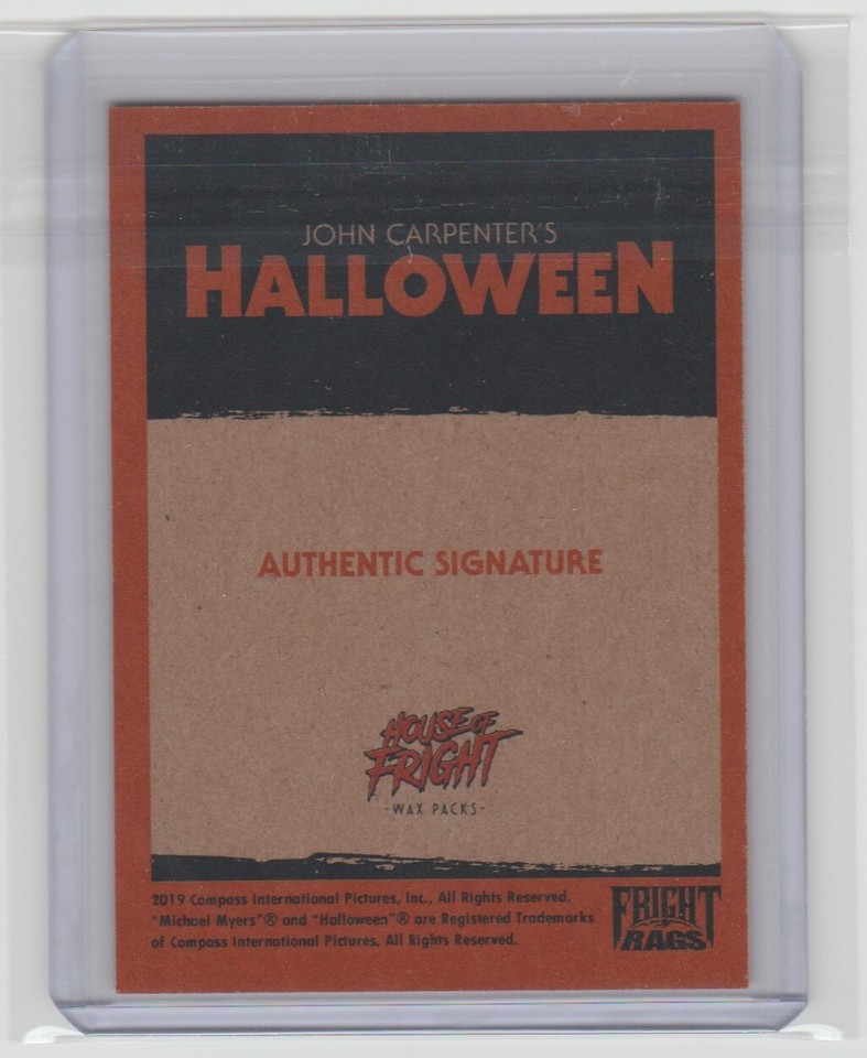 2019 Fright-Rags HALLOWEEN Autograph Auto TOMMY LEE WALLACE - only 50 ...