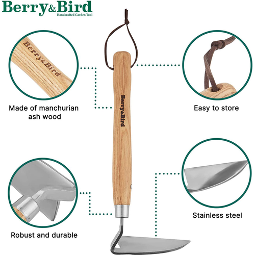Berry&Bird 12.67'' Japanese Weeder-Scraper-Hoe Gardening Sickle Hoe ...