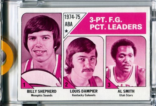 1975-76 Topps ABA #223 LOUIE DAMPIER AL SMITH Vault 1/1 Color Proof ...