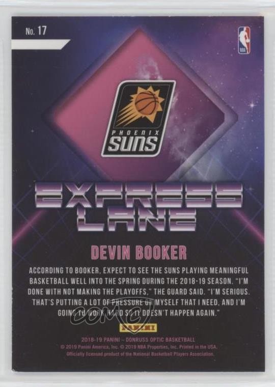 2018-19 Panini Donruss Optic Express Lane Devin Booker #17 | eBay