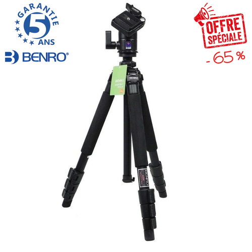 BENRO A350FBH1 -65% ! Kit Trépied Universal Aluminium 4 sections Tête ...