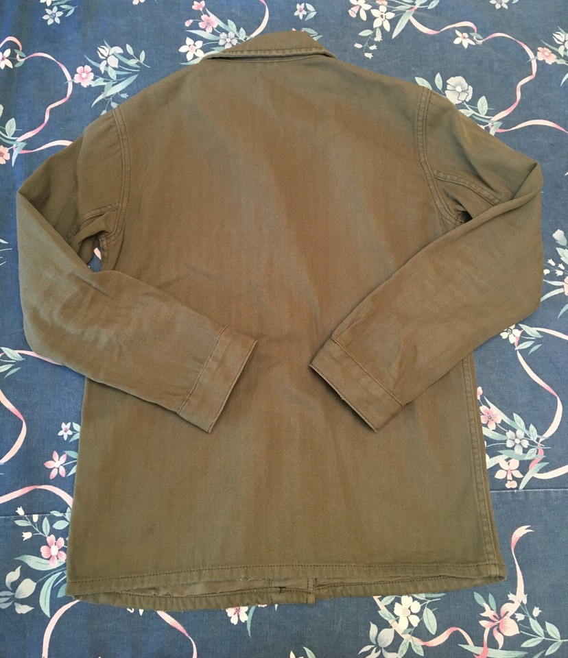 Topshop Women’s Khaki Green Utility Jacket US Sz US4 Army Military ...