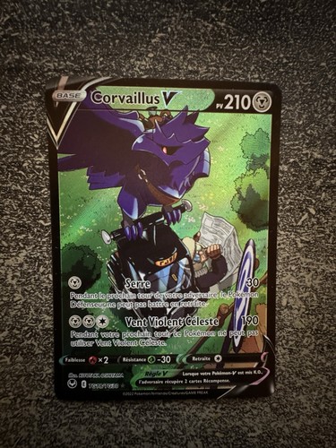CORVAILLUS V FULL ART - POKÉMON TG18/TG30 EB12 TEMPÊTE ARGENTÉE NEUF FR ...