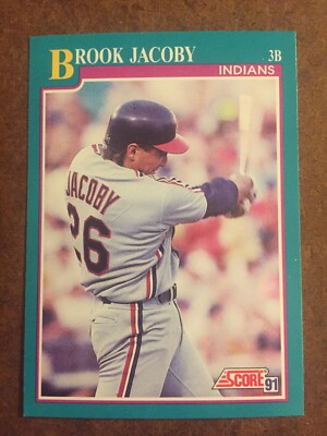 Brook Jacoby 162 Score 1991 MLB Baseball Trading Card | eBay