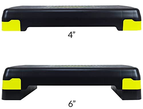 Aerobic Adjustable Stepper Platform Non-Slip Workout Step Trainer ...