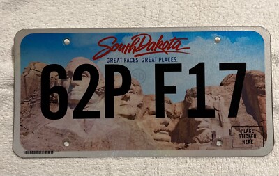 LICENSE PLATE SOUTH DAKOTA 62P F17 | eBay
