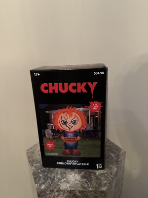 Gemmy CHUCKY Airblown Inflatable Light Up 5ft Tall Halloween Prop ...