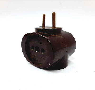 Vintage Bakelite electrical splitter, Triple socket plug(12.4) | eBay