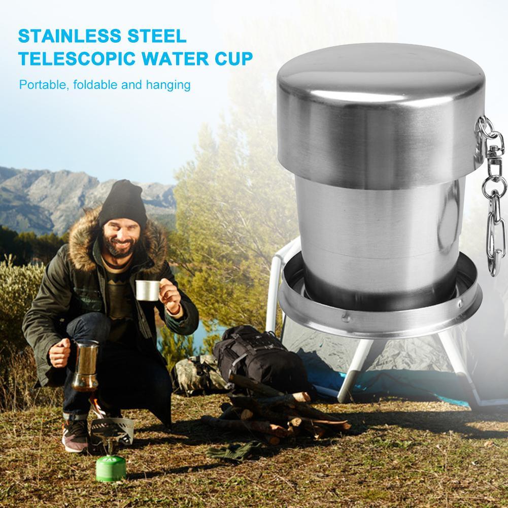 Collapsible Cup Portable Camping Mug with Keychain Drinking Cup (250ml ...