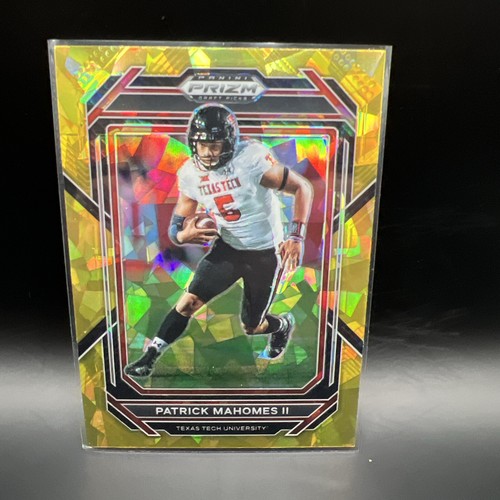 🔥🔥2023 Prizm Draft Picks - Patrick Mahomes - Gold Cracked Ice Texas ...