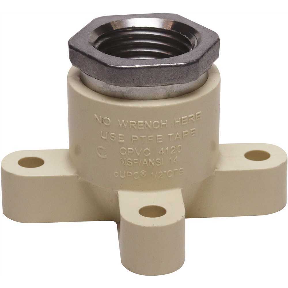 1/2 in. x 1/2 in. CPVC CTS Slip FPT 90-Degree Drop Ear Elbow Stainless ...